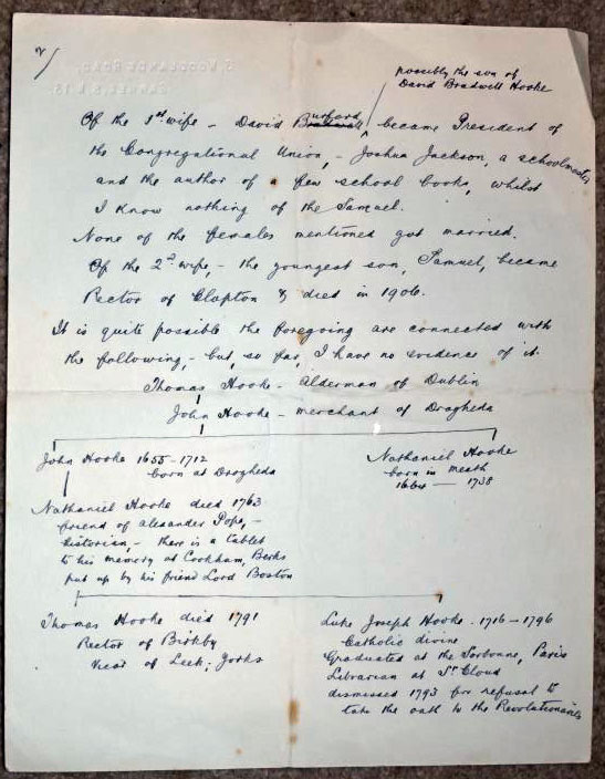 Hooke Family Tree Research