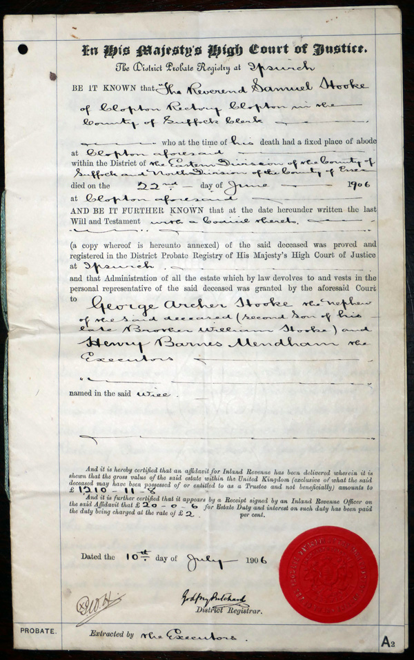 Rev Samuel Hooke (1839-1906)